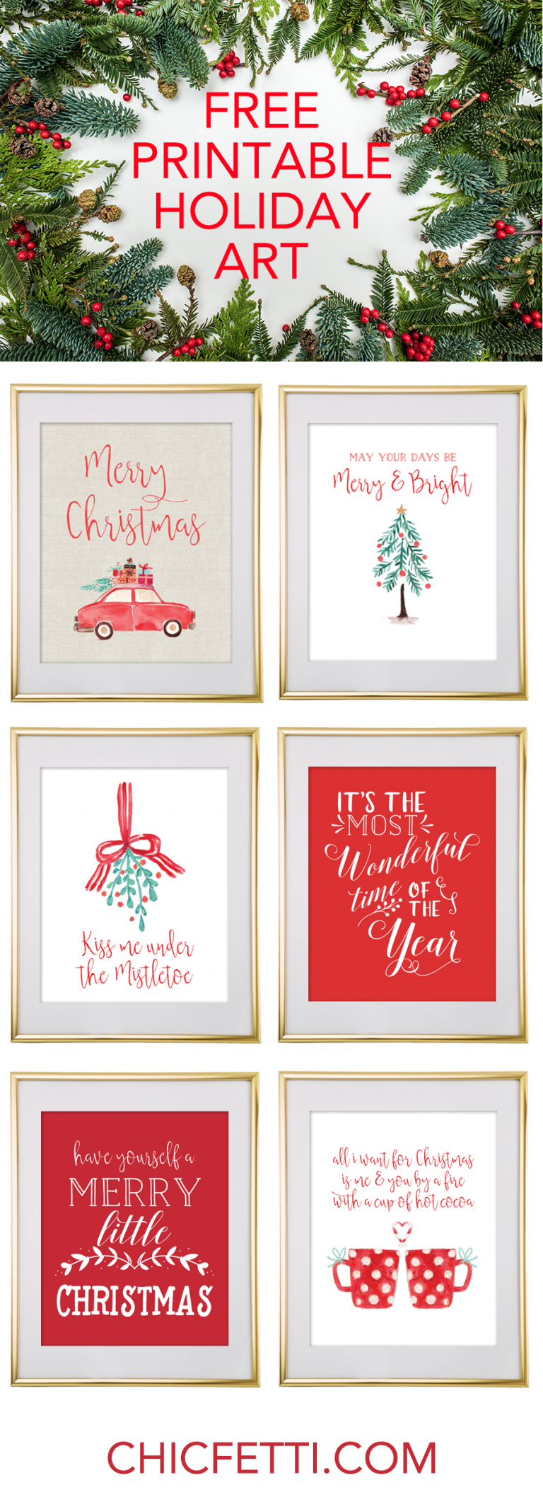 Free Christmas Printables to Frame as Decoration :: Southern Savers