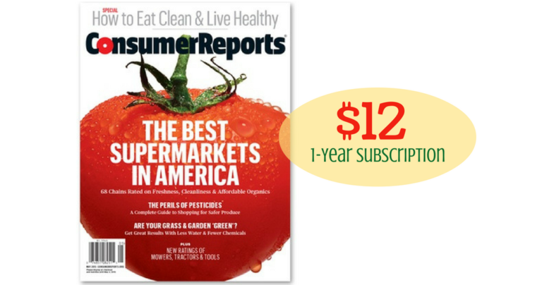 Consumer Reports 1-Year Magazine Subscription for $12 :: Southern Savers