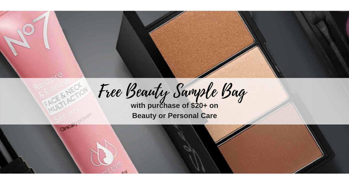 FREE Beauty Sample Bag ($30 value) with $20+ purchase :: Southern Savers