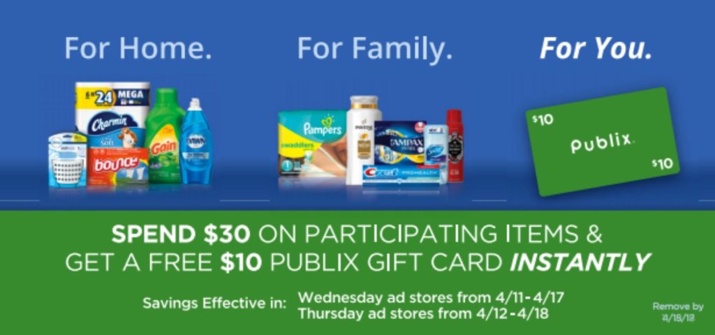 Publix $10 Gift Card Offer - For Home. For Family. For You. :: Southern ...