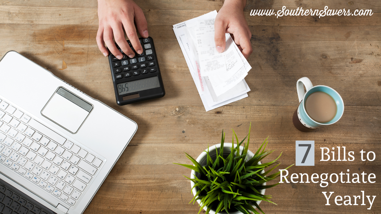 7 Bills to Renegotiate Yearly :: Southern Savers