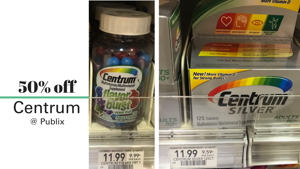 Centrum Coupon | 50% Off Vitamins at Publix :: Southern Savers