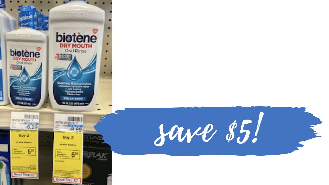 Save $5 off Biotene Dry Mouth Rinse | Makes it $1.29! :: Southern Savers