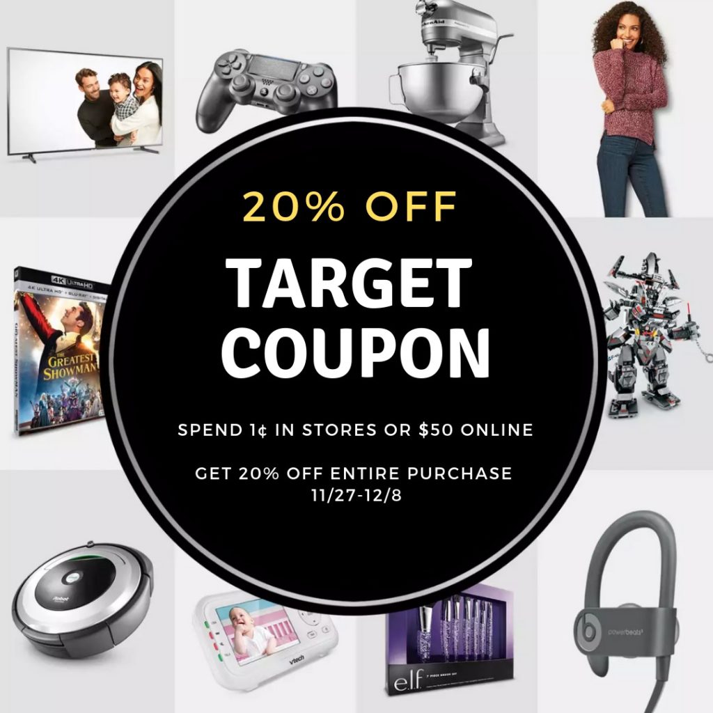 20% off Entire Purchase at Target 11/27-12/8 :: Southern Savers