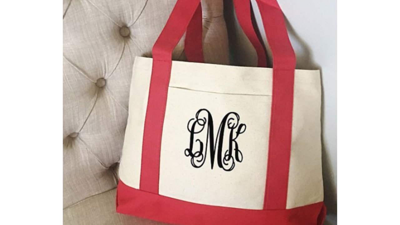 Monogrammed Tote Bag, $9.99 :: Southern Savers