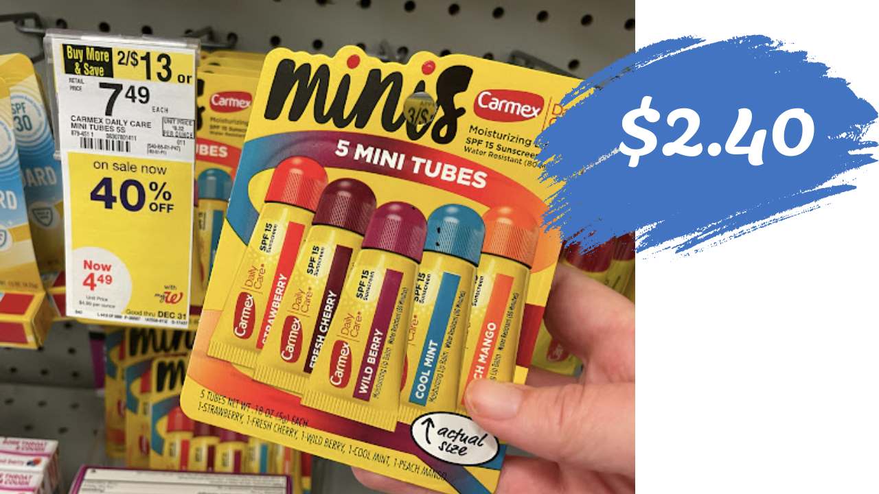 5-Count Carmex Minis Lip Balms for $2.40 at Walgreens :: Southern Savers