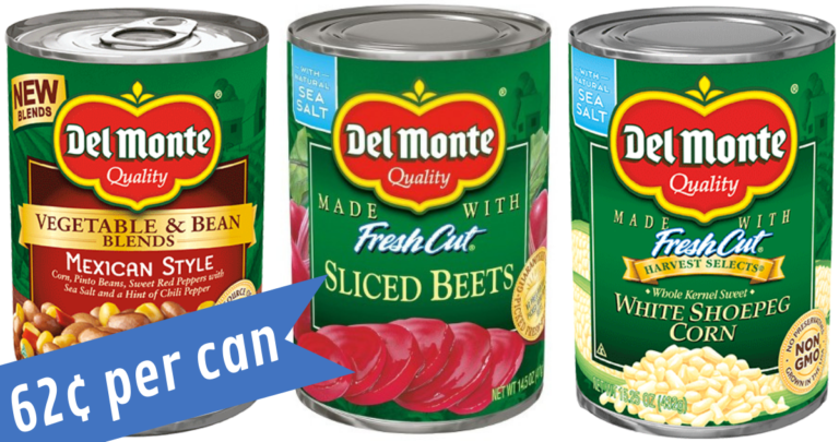 Del Monte Canned Vegetables, 62¢ Per Can :: Southern Savers