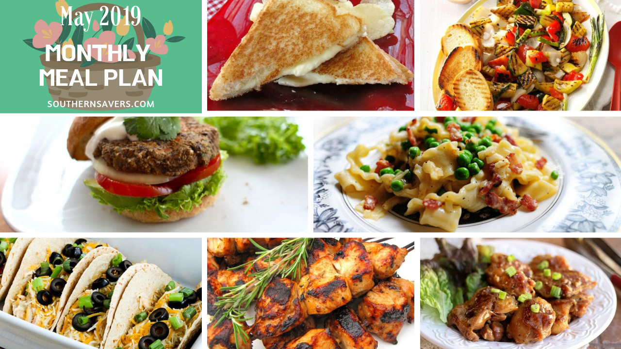 May 2019 Monthly Meal Plan :: Southern Savers