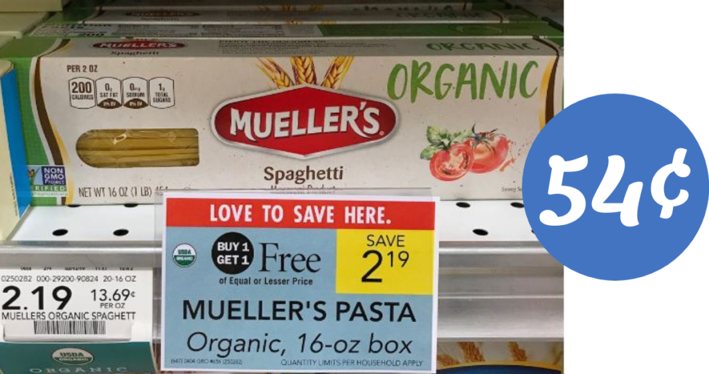 Publix Deal | Make Mueller's Organic Pasta 54¢ :: Southern Savers