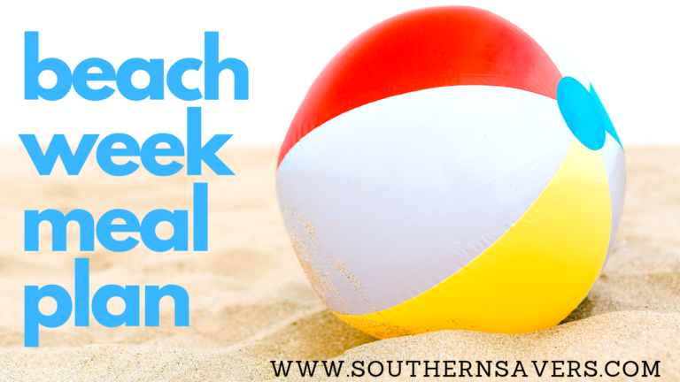 Beach Week Meal Plan (with printables!) :: Southern Savers
