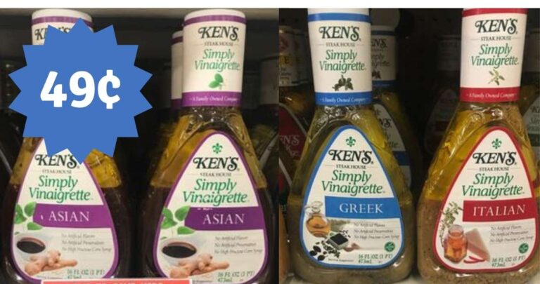 Ken’s Salad Dressing for 49¢ at Kroger or 69¢ at Harris Teeter ...