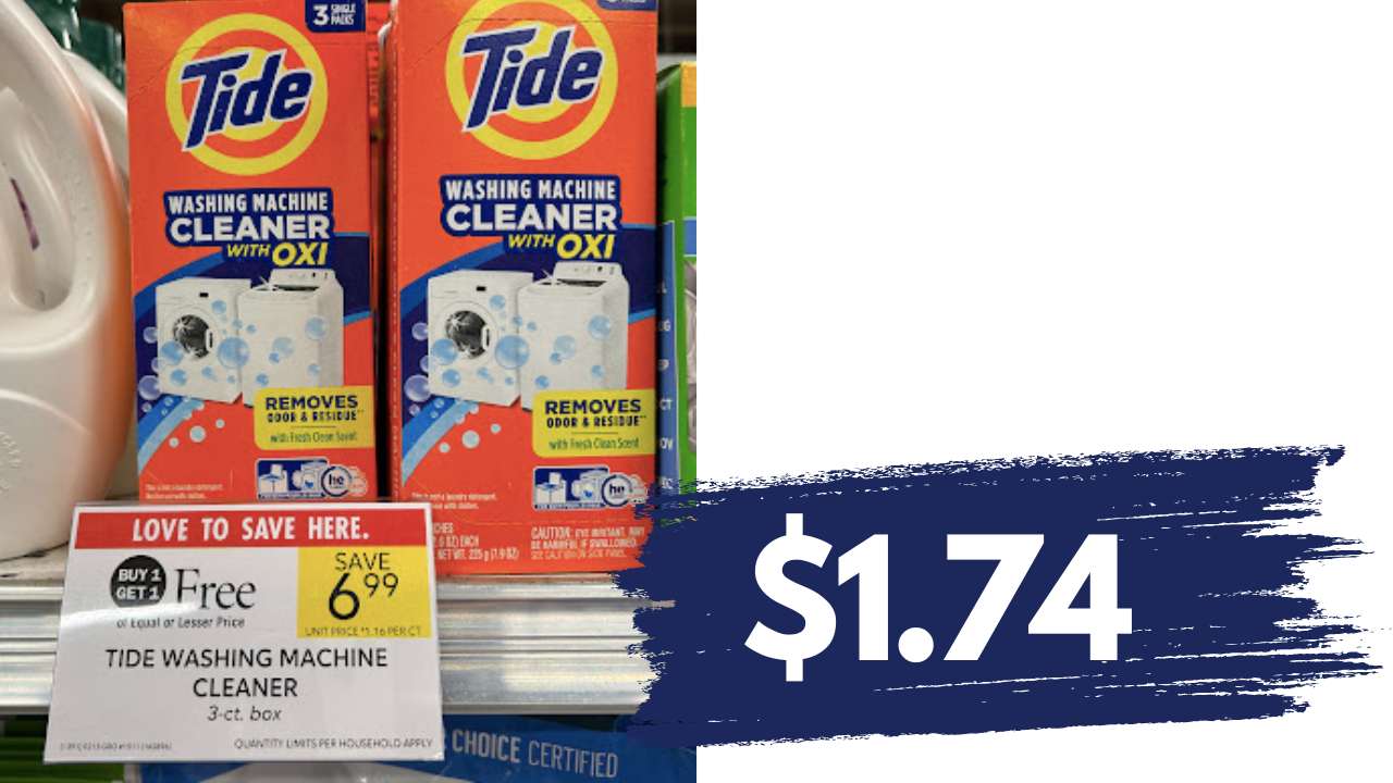$1.74 Tide Washing Machine Cleaner (reg. $6.99) :: Southern Savers