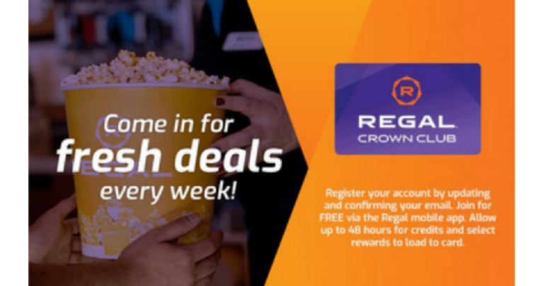 Regal Crown Club | Free 2D Movie Ticket :: Southern Savers