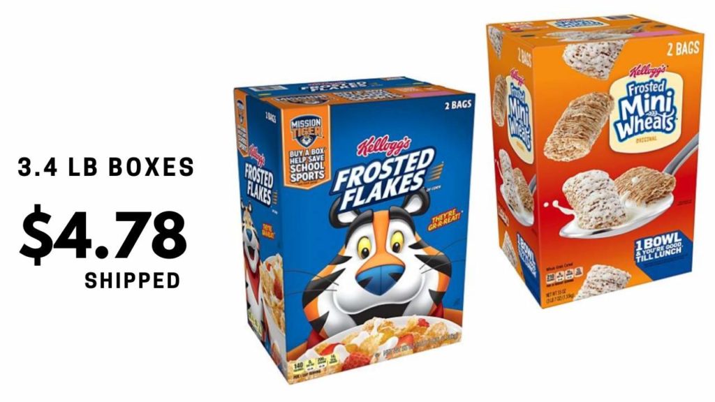 Kellogg's Cereal 3.4 lb boxes for $4.78 Shipped :: Southern Savers