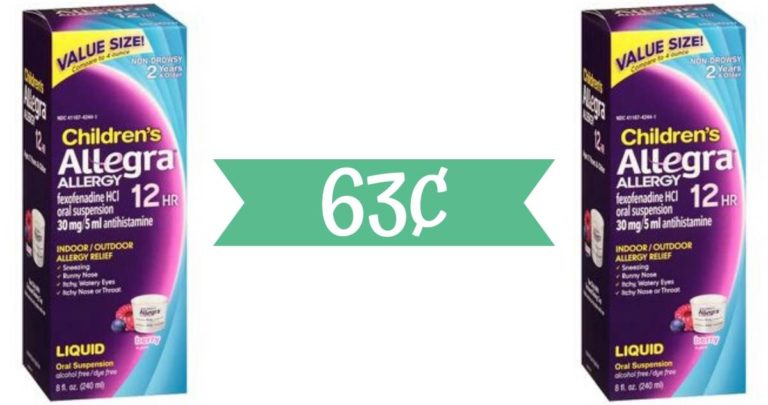 Allegra Children's Allergy Liquid for 63¢ :: Southern Savers