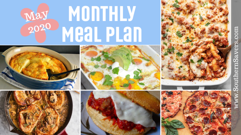 May 2020 Monthly Meal Plan :: Southern Savers