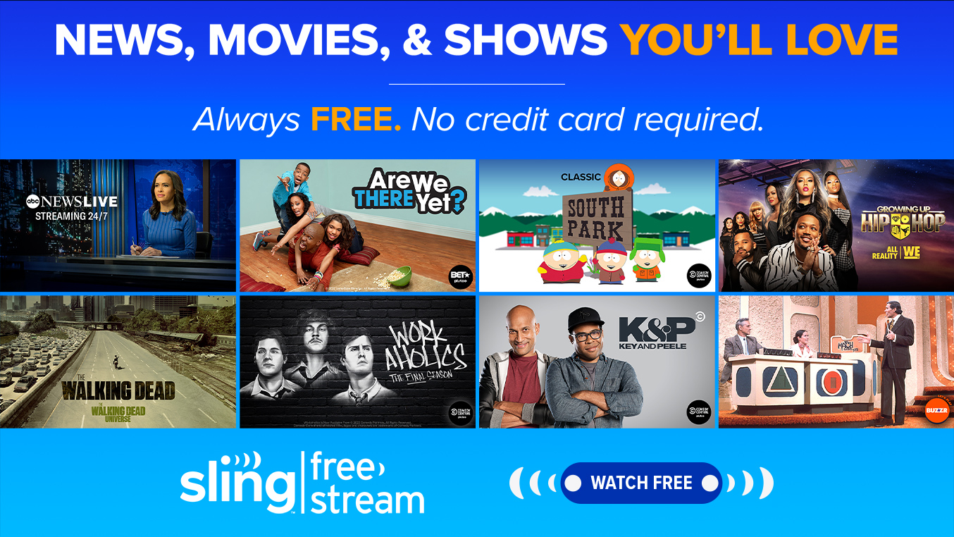 Completely Free Streaming | 500+ Live Channels with Sling FreeStream ...