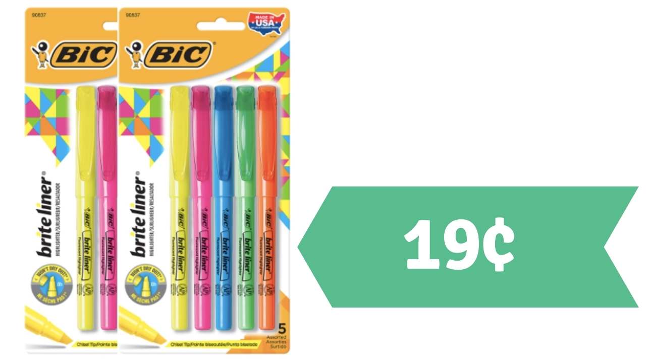 19¢ Bic Briteliner Highlighters | Printable Coupon :: Southern Savers