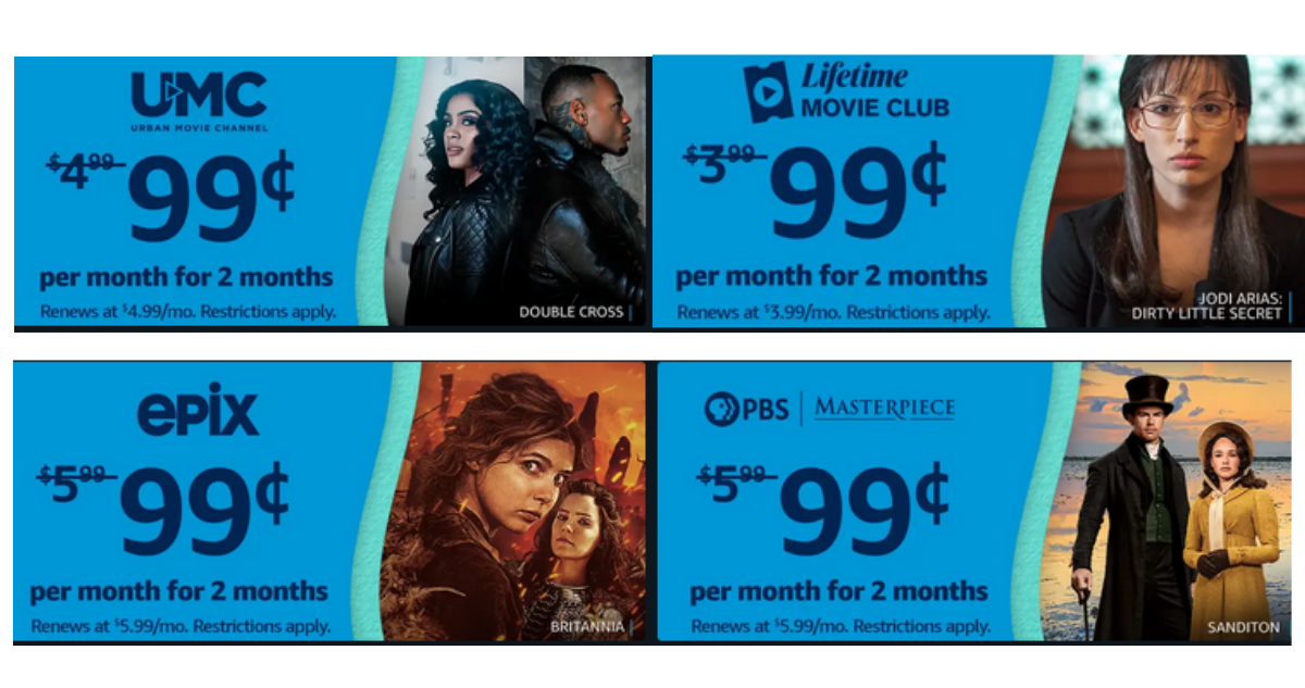 Prime Video Channels 2-Month Subscriptions for 99¢ :: Southern Savers