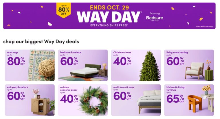 80% off Wayfair WayDay Sale | Biggest Discounts of the Year ...