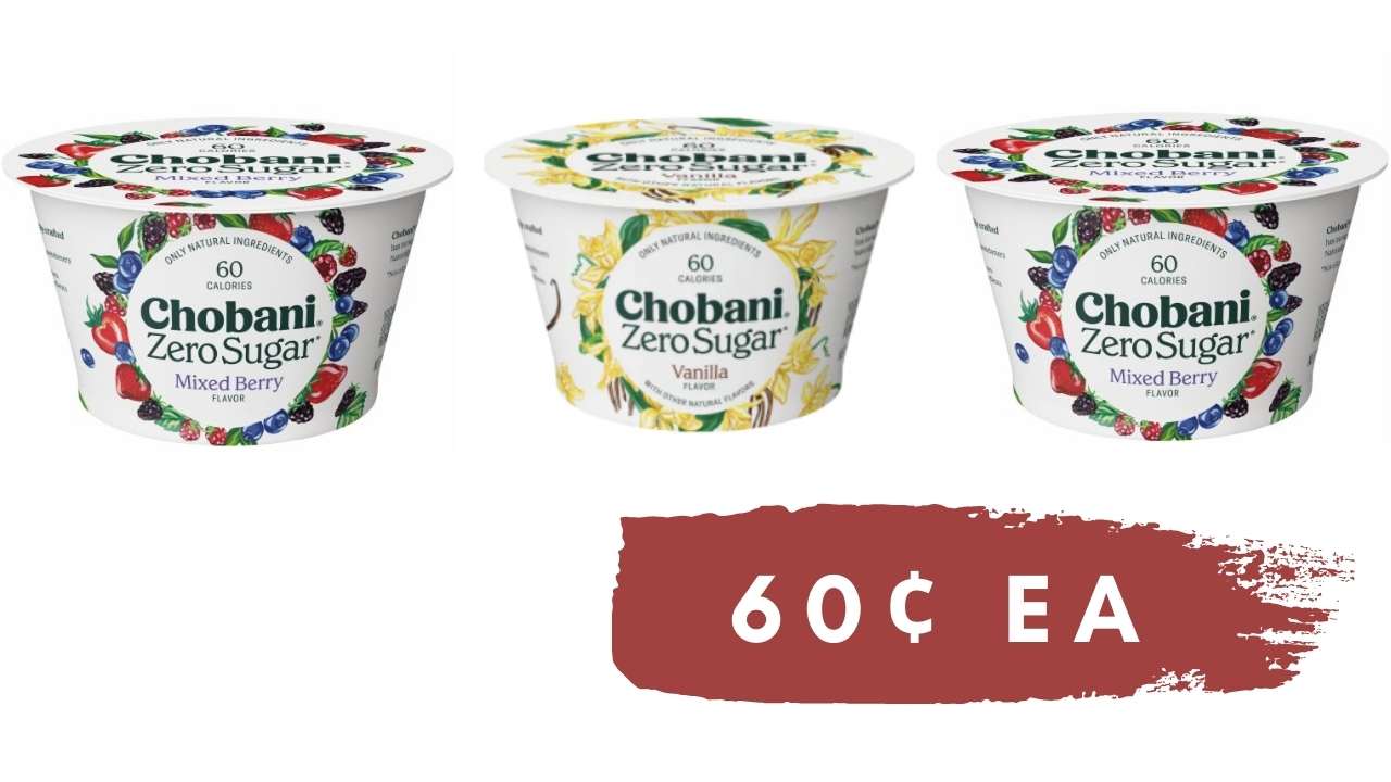 60¢ Chobani Zero Sugar Yogurt Cups at Kroger :: Southern Savers