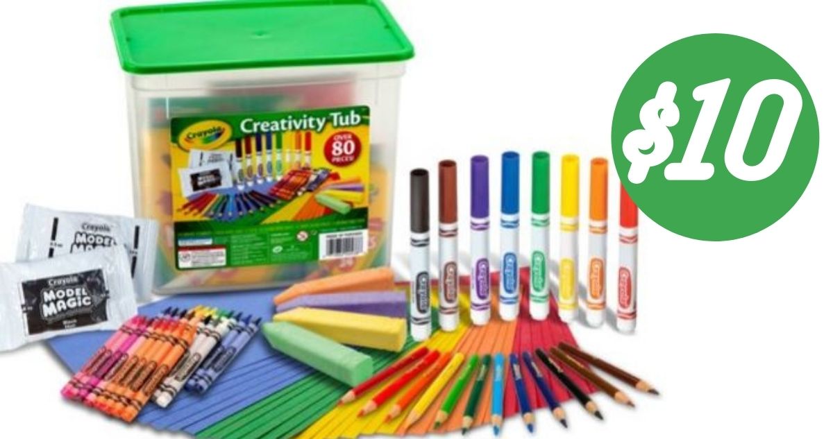 Crayola 80 Piece Creativity Tub Art Set for $10 :: Southern Savers