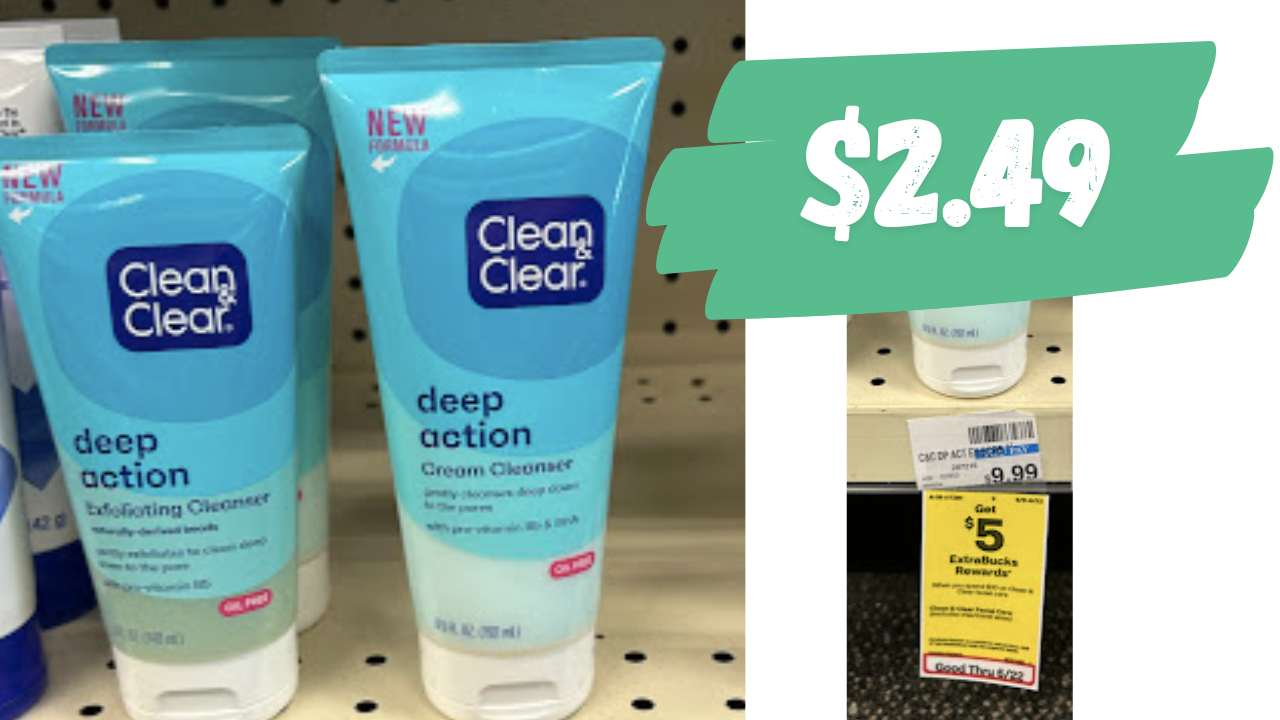 $2.49 Clean & Clear Deep Action Exfoliating Scrub (reg. $9.99 ...