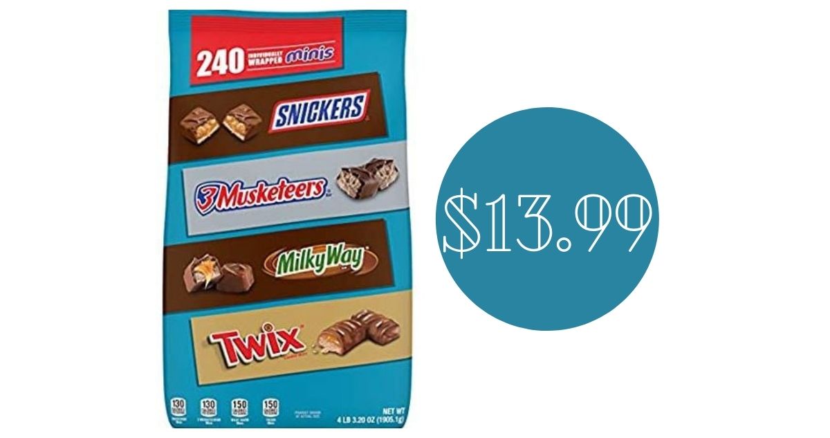 MARS Chocolate Mini Bars Variety Mix 240-ct bag for $13.99 :: Southern ...