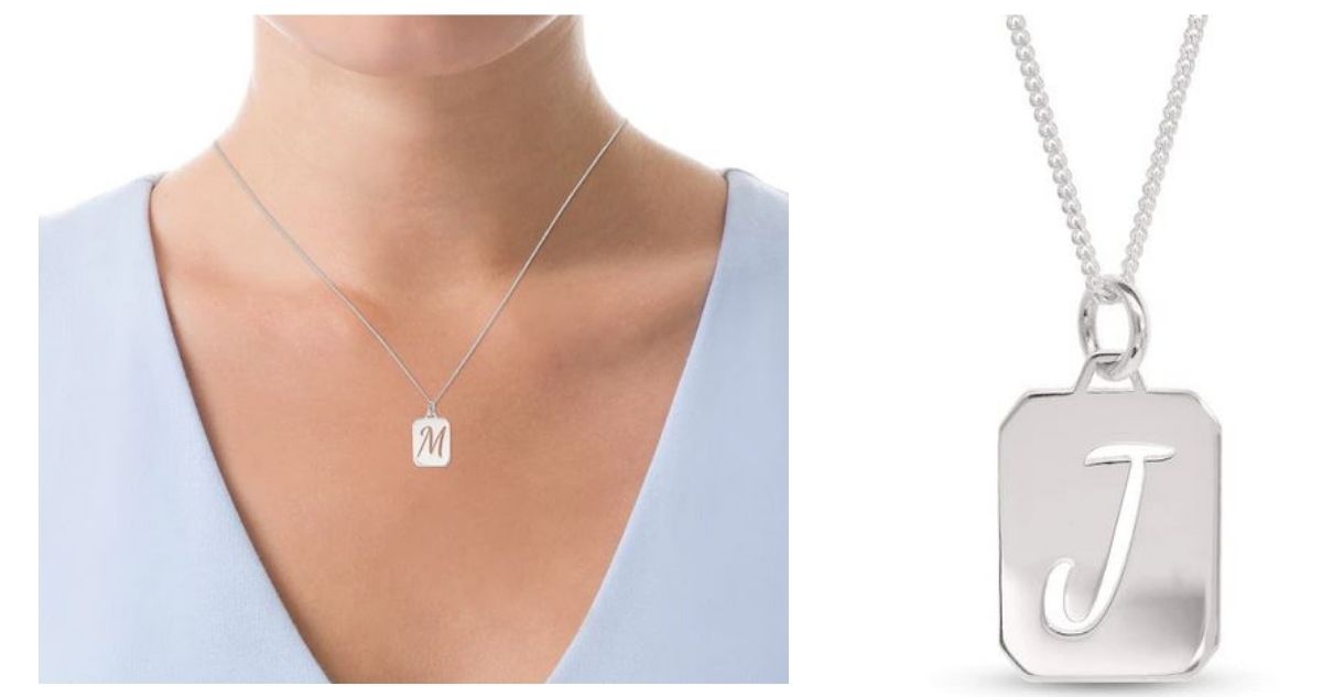 Personalized Silver Initial Pendant for $31.85 :: Southern Savers