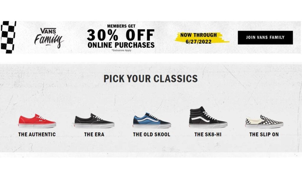 VANS Extra 30% Off + Free Shipping :: Southern Savers