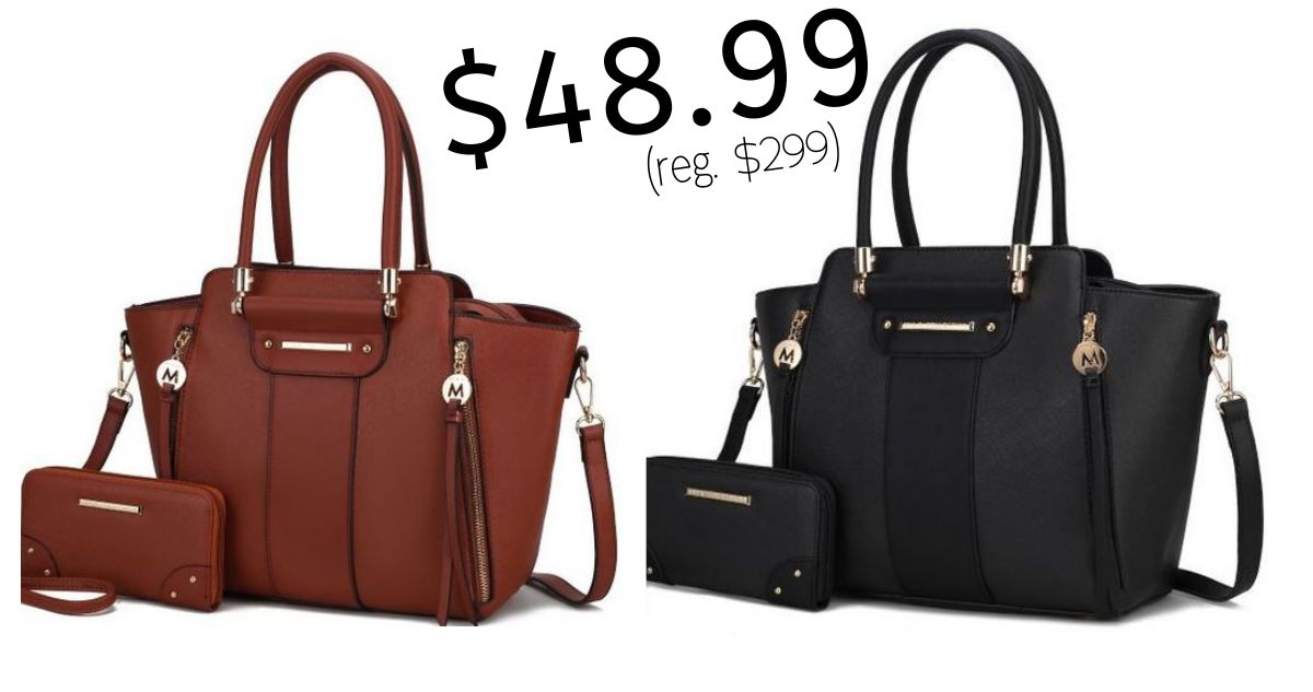 Eliana Vegan Leather Tote Bag for $48.99 (reg. $299) :: Southern Savers