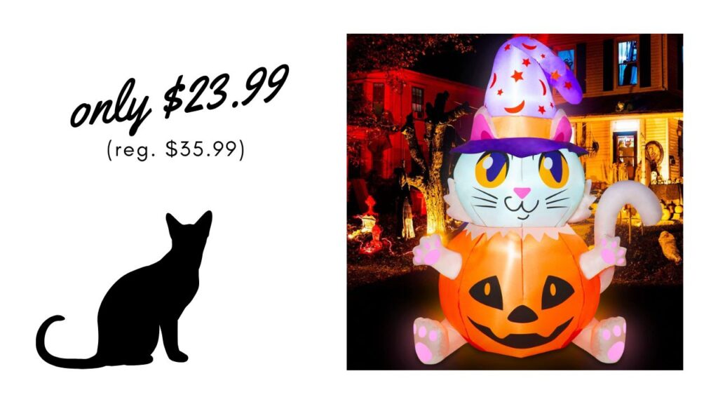 Cat in Pumpkin Inflatable $23.99 (reg. $35.99) :: Southern Savers