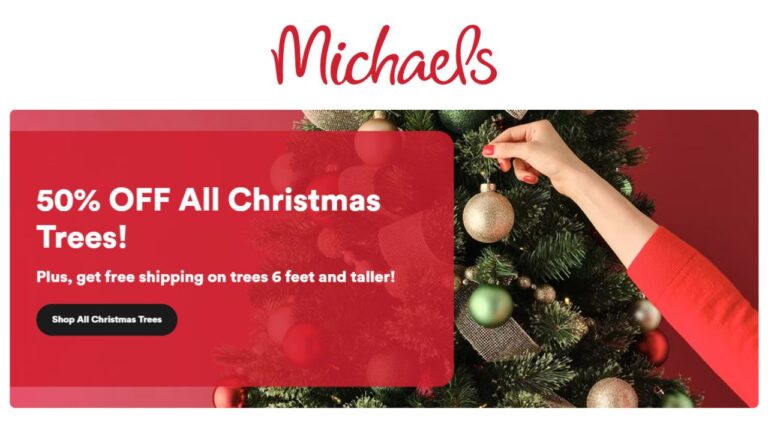 Michaels | 50% Off Christmas Trees + Free Shipping :: Southern Savers