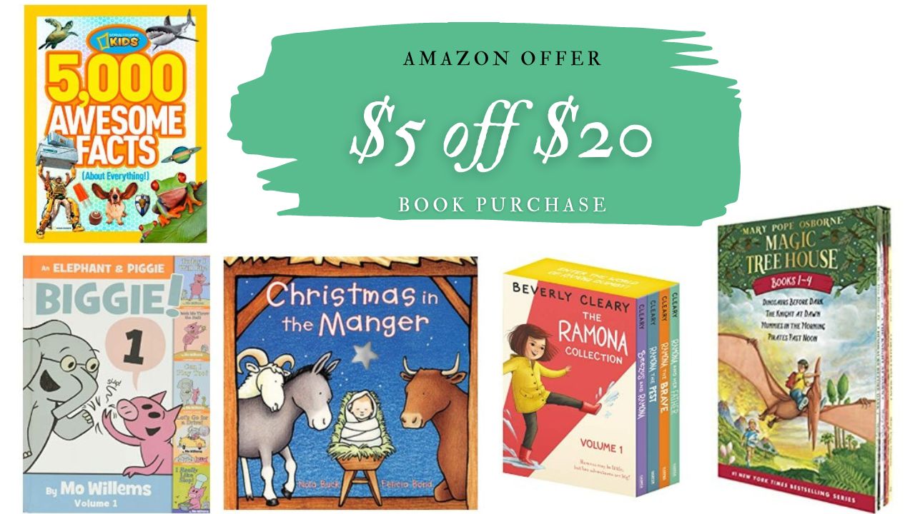 Amazon | Instant $5 Off $20 Book Purchase :: Southern Savers