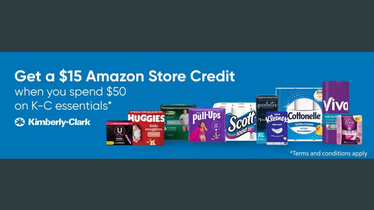 $15 Amazon Credit With Any $50 Purchase of Kimberly-Clark Products ...