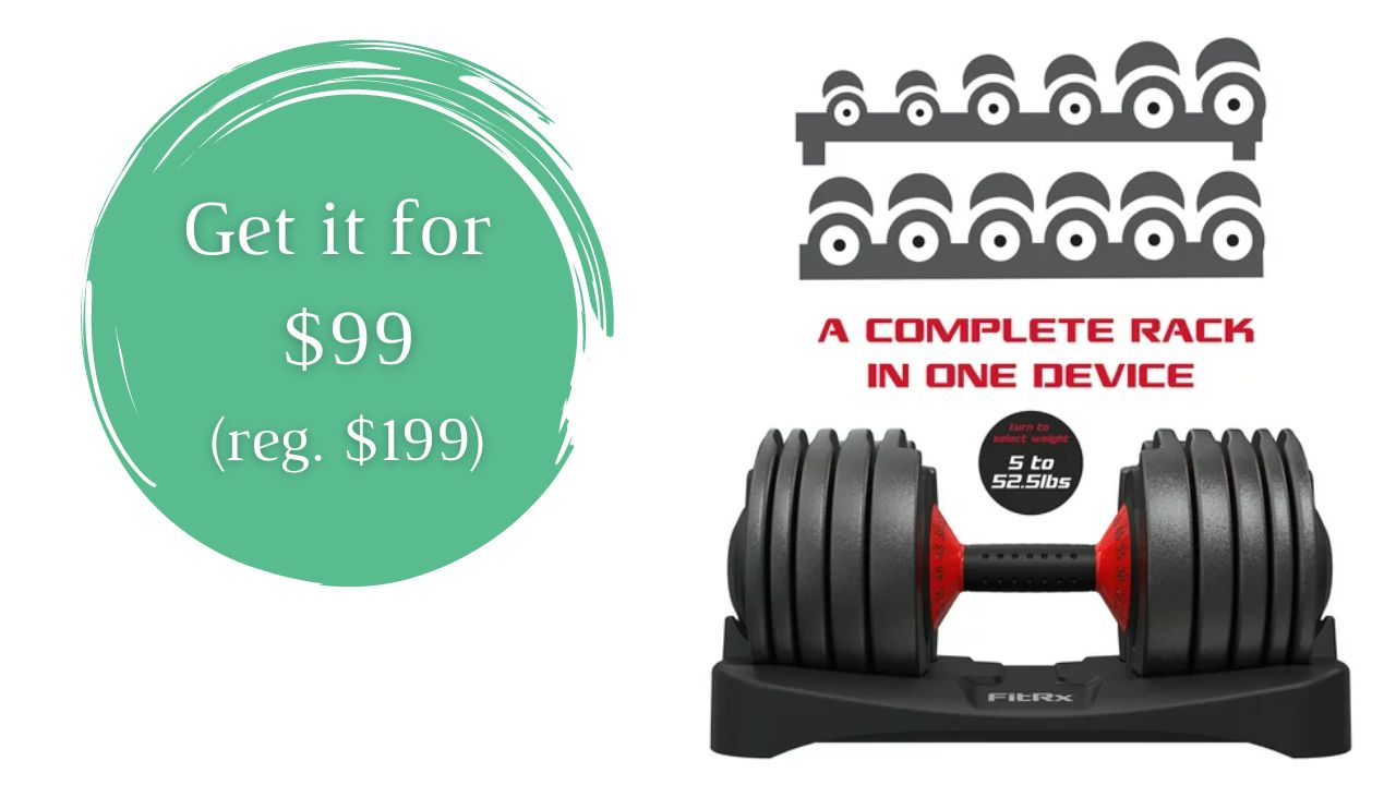 FitRX SmartBell Adjustable Dumbbell $99 (reg. $199) :: Southern Savers