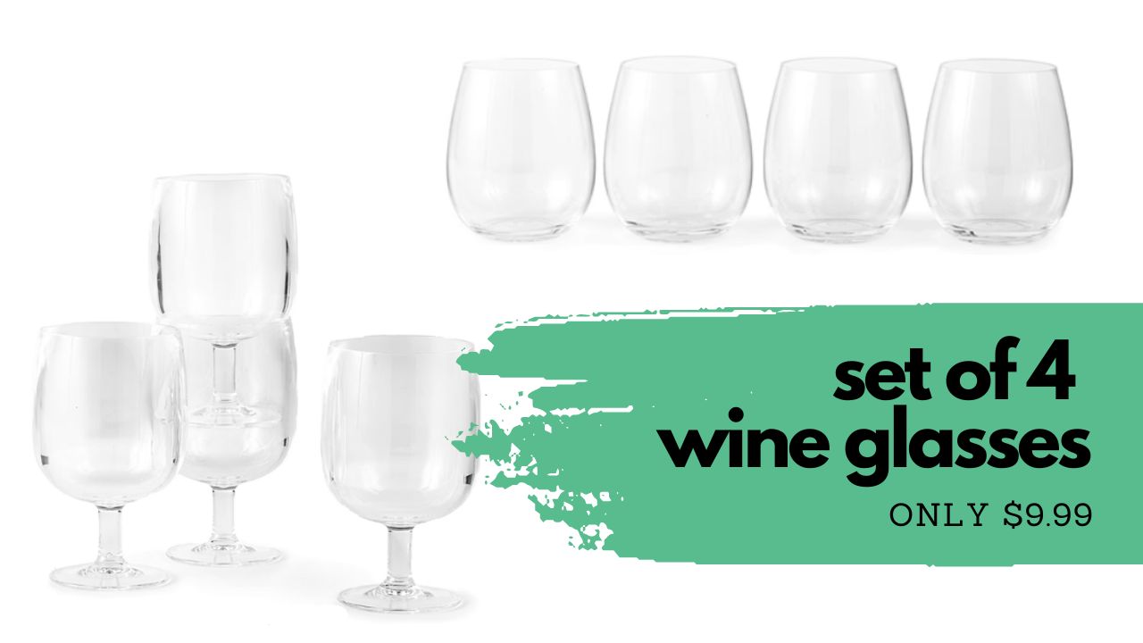 4-Piece Wine Glass Set $9.99 (reg. $20) :: Southern Savers