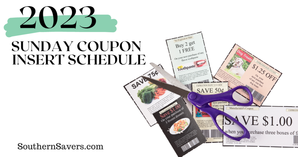 2023 Sunday Coupon Insert Schedule :: Southern Savers