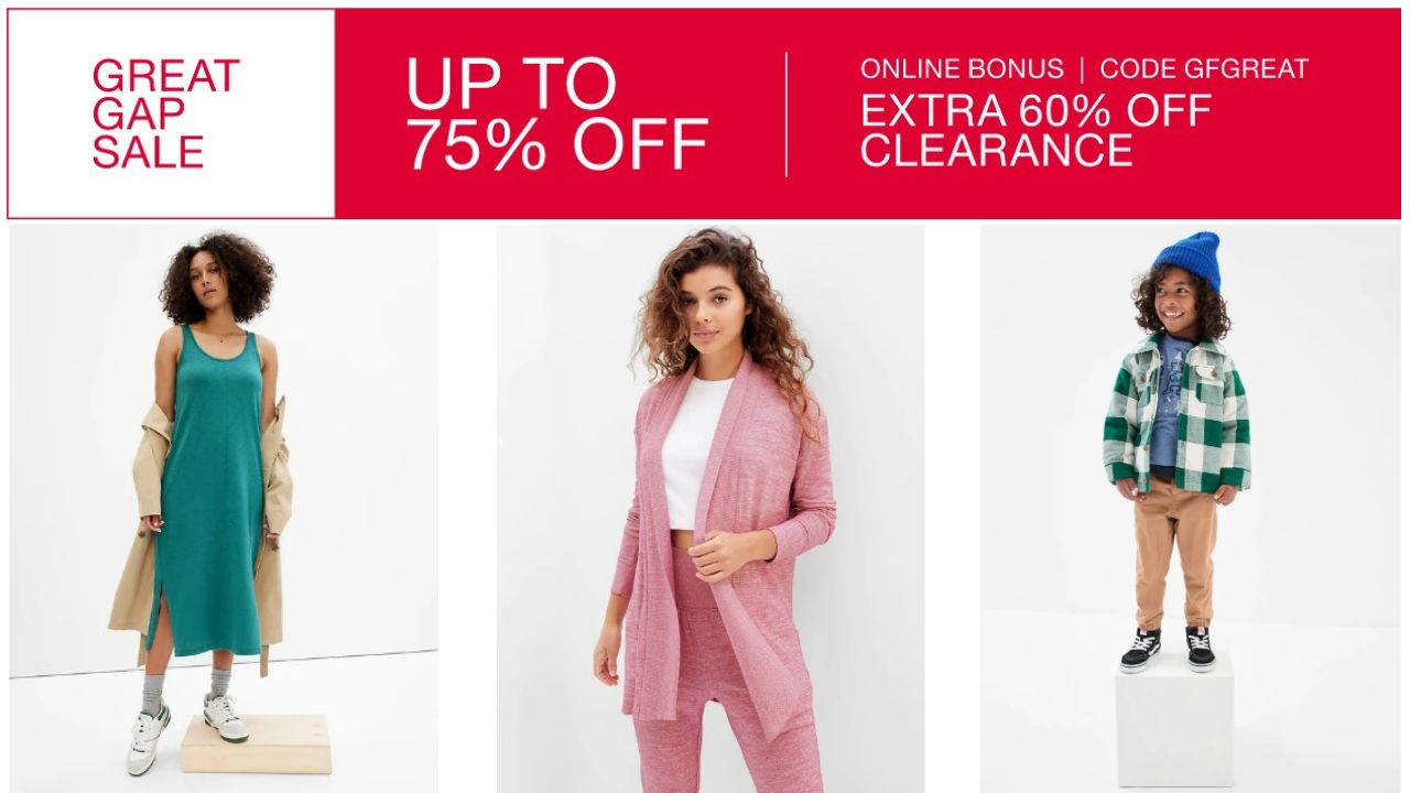 Gap Factory | Up to 75% Off + 60% Off Clearance :: Southern Savers