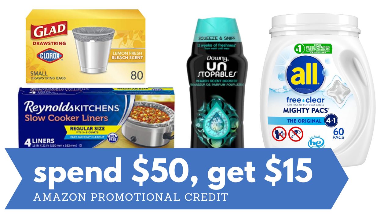 $15 Credit With $50 Household Essentials at Amazon :: Southern Savers