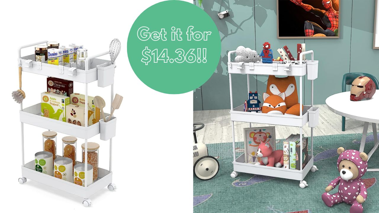 Amazon | 3-Tier Rolling Cart Only $14.36 With Code :: Southern Savers
