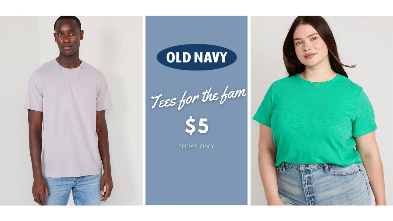 Old Navy | $5 Tees For The Family - Today Only :: Southern Savers