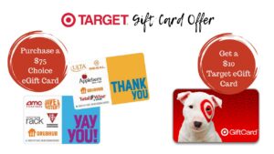 Free $10 Target eGift Card wyb $75 Choice eGift Card :: Southern Savers