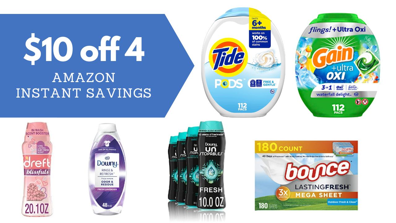 Buy 4, Save $10 on Laundry Essentials at Amazon :: Southern Savers