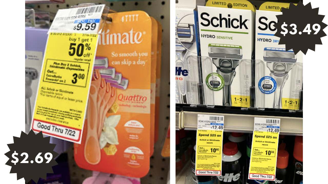 Get Schick & Skintimate Razors as Low as $2.69 at CVS :: Southern Savers