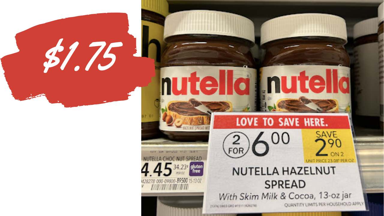 $1.75 Nutella Hazelnut Spread | Deals at Publix & Harris Teeter ...