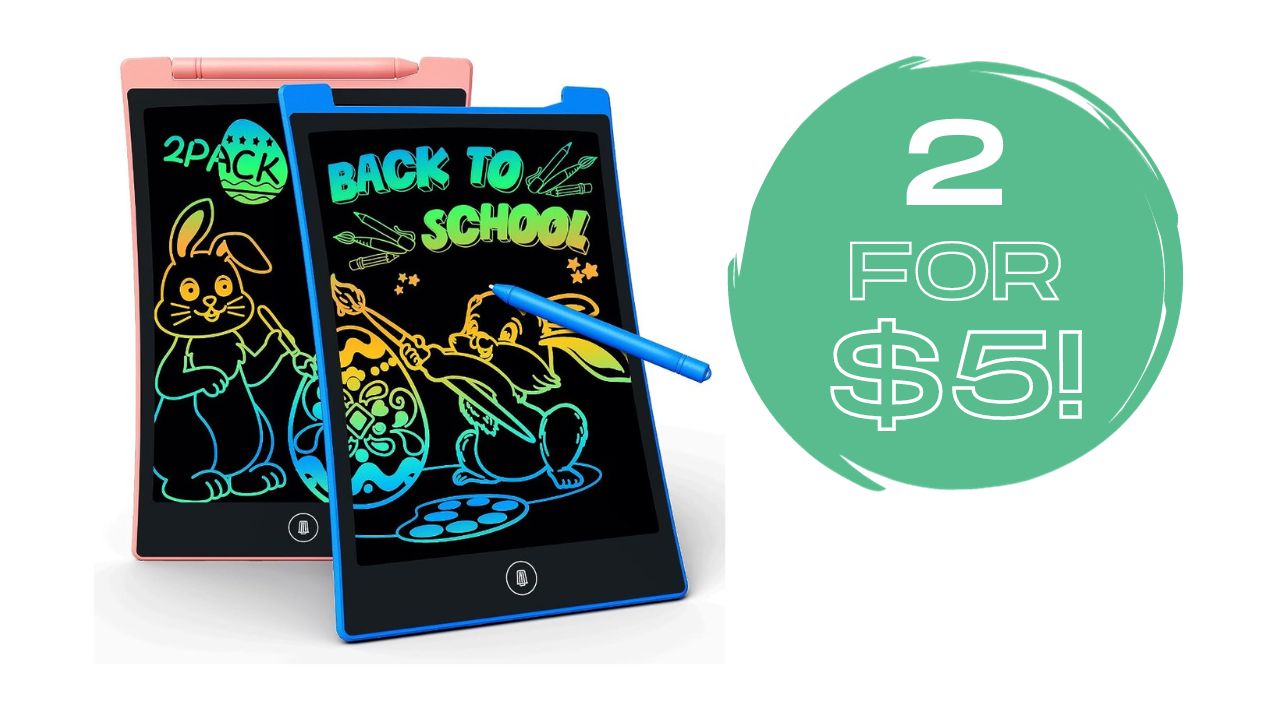 Amazon | 2 Pack Kids LCD Writing Tablets Only $5! :: Southern Savers