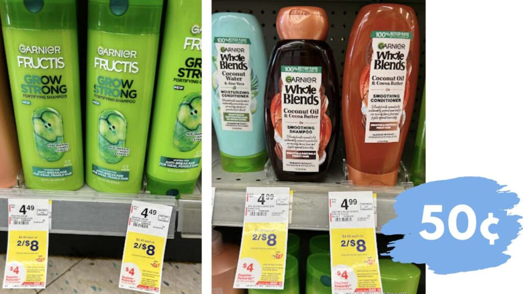 50¢ Garnier Fructis & Whole Blends Haircare at Walgreens :: Southern Savers