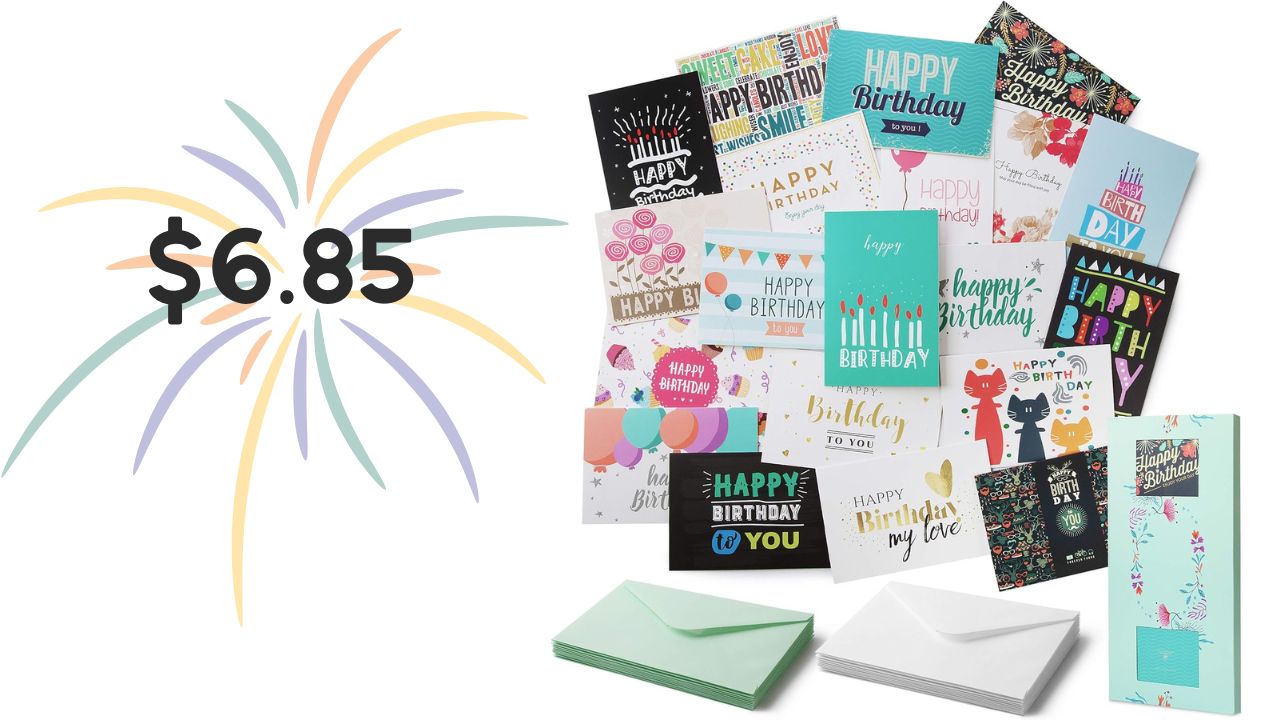 20-Pack Assorted Birthday Cards For $6.85 at Amazon :: Southern Savers