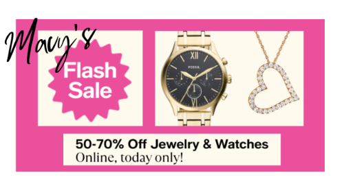 Today Only: Macy's Flash Sale! Jewelry & Watches 50-70% off ...
